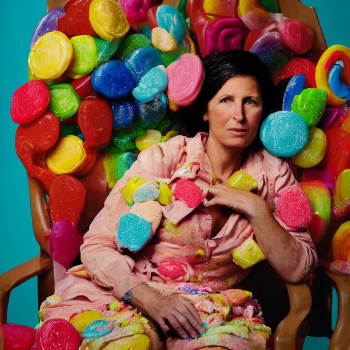 closeup portrait of a woman covered in candy and | Stable Diffusion ...
