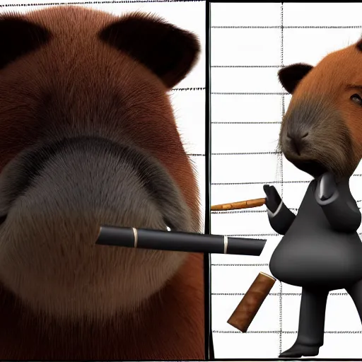 a very detailed cartoon capybara who is wearing a | Stable Diffusion ...
