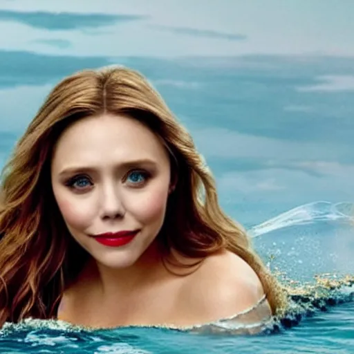 elizabeth olsen as a mermaid | Stable Diffusion