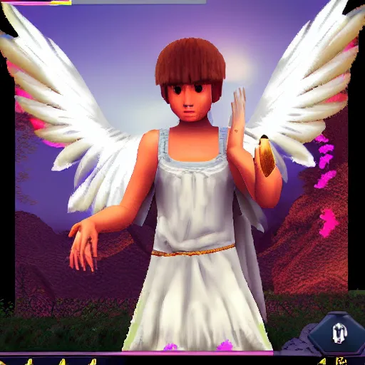 screenshot of an angel in 32 bits game | Stable Diffusion | OpenArt