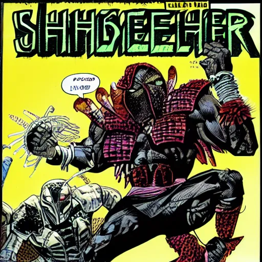highly detailed comic book cover of the shredder | Stable Diffusion