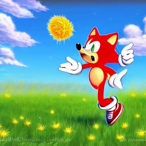 sonic the hedgehog throwing a football at elmo in a | Stable Diffusion ...