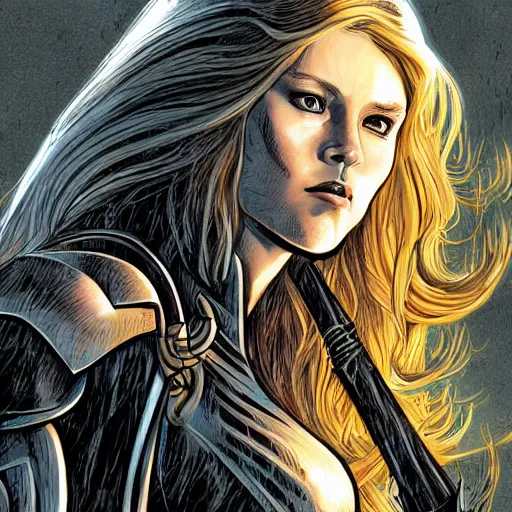 precisely drawn illustration of Eowyn blended with | Stable Diffusion ...