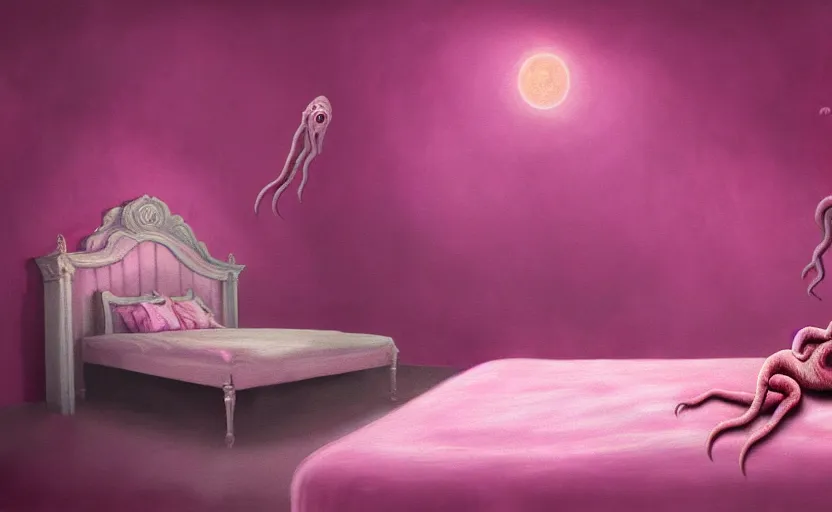 matte oil painting of a lovecraftian monster crawling | Stable ...