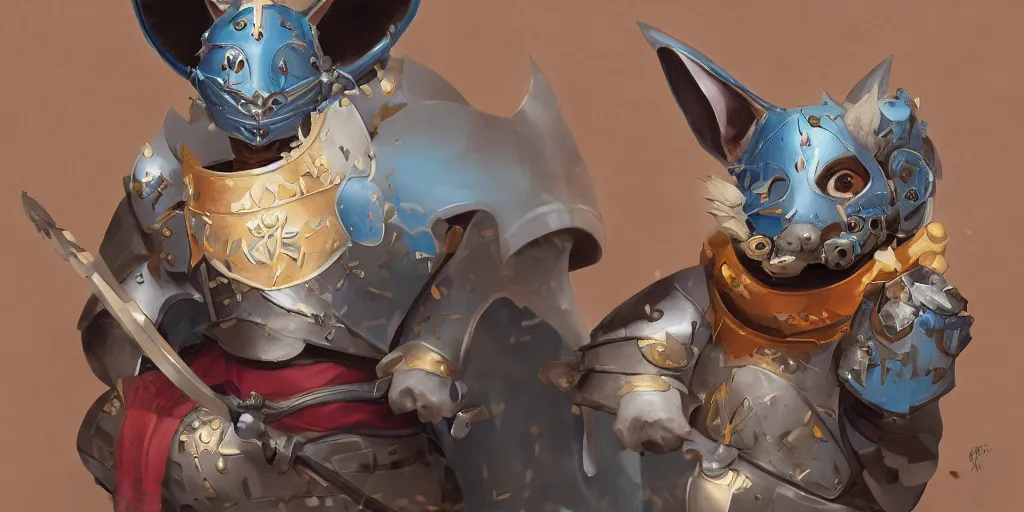 beautiful painting of a fantasy corgi knight, by Goro | Stable ...