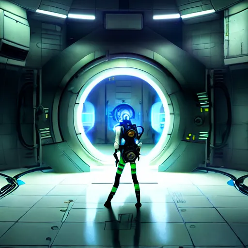 aperture science test chamber, big white tiles lining | Stable ...