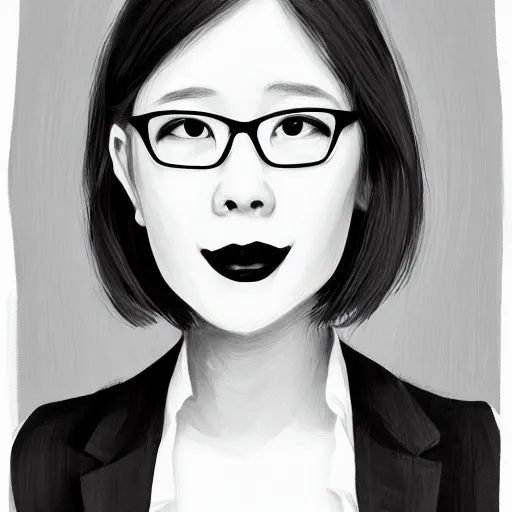 Office secretary portrait by WLOP, with a beautiful | Stable Diffusion ...