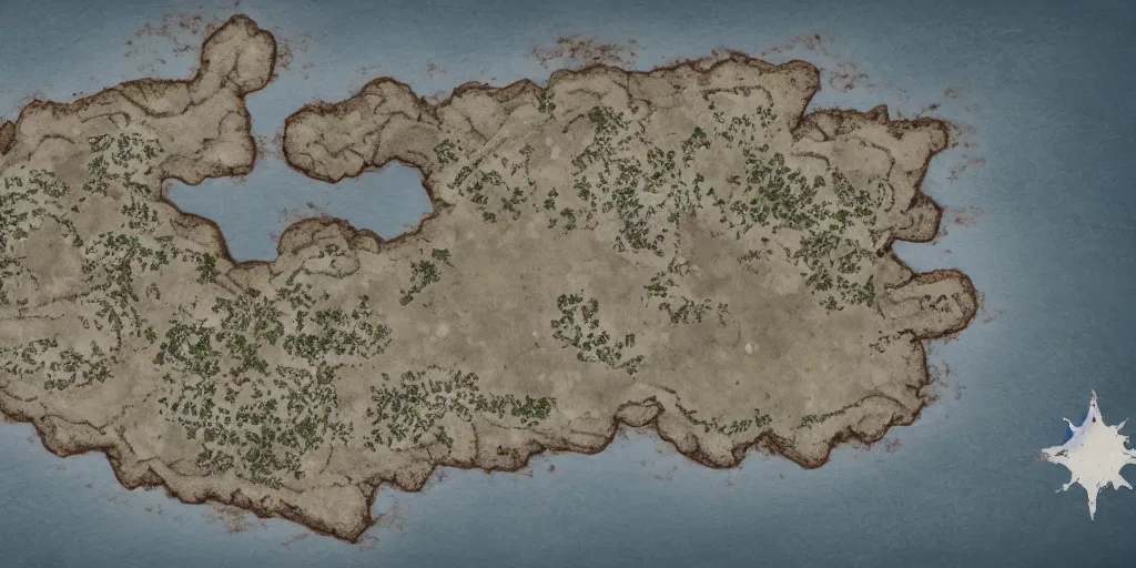 a salt covered island, gridless tabletop roleplaying | Stable Diffusion ...