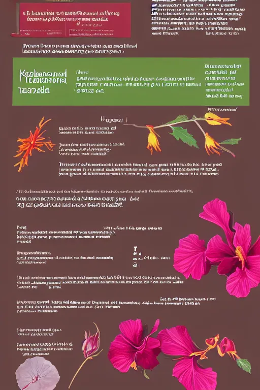hibiscus rosa - sinensis infographic | Stable Diffusion | OpenArt