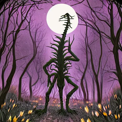 creepy long leg monster cover of roten flowers in a | Stable Diffusion ...