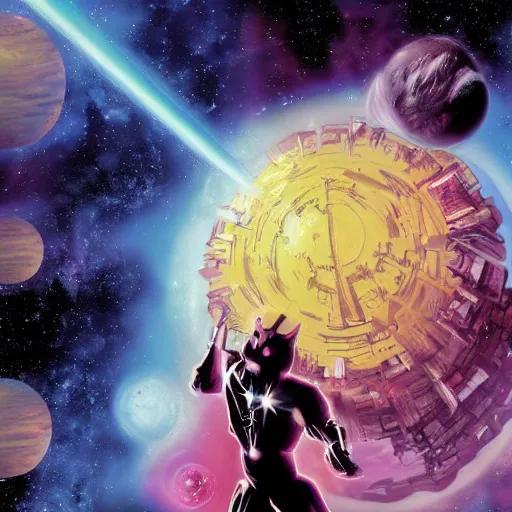 Photograph. Film still. Galactus. Eating a planet. | Stable Diffusion ...