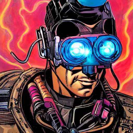 A comic book cover of a cyberpunk mutant wearing | Stable Diffusion ...