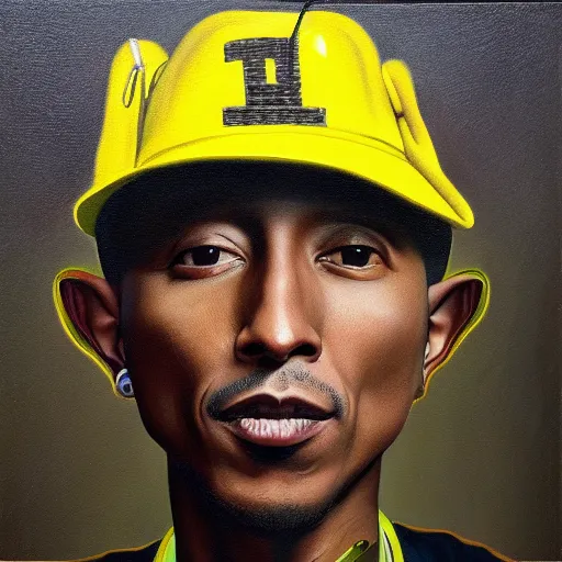 a realistic oil painting of pharrell williams as a | Stable Diffusion
