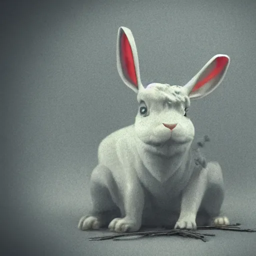 a shaved rabbit with translucent veiny skin large | Stable Diffusion ...