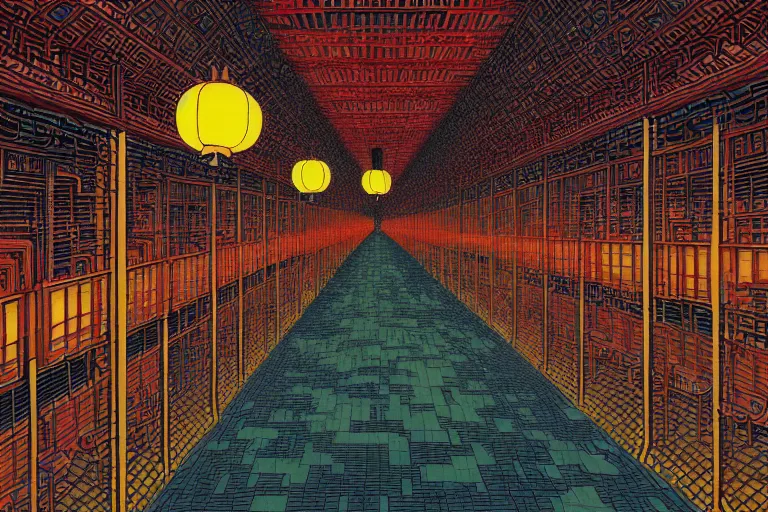 artwork of a chinese prison by dan mumford and toshi | Stable Diffusion ...