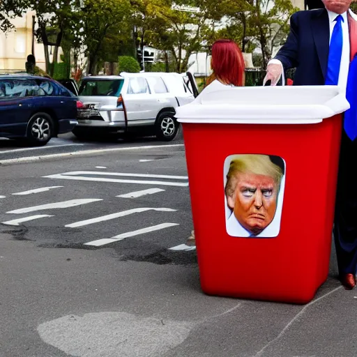donald trump as a trash bin | Stable Diffusion | OpenArt