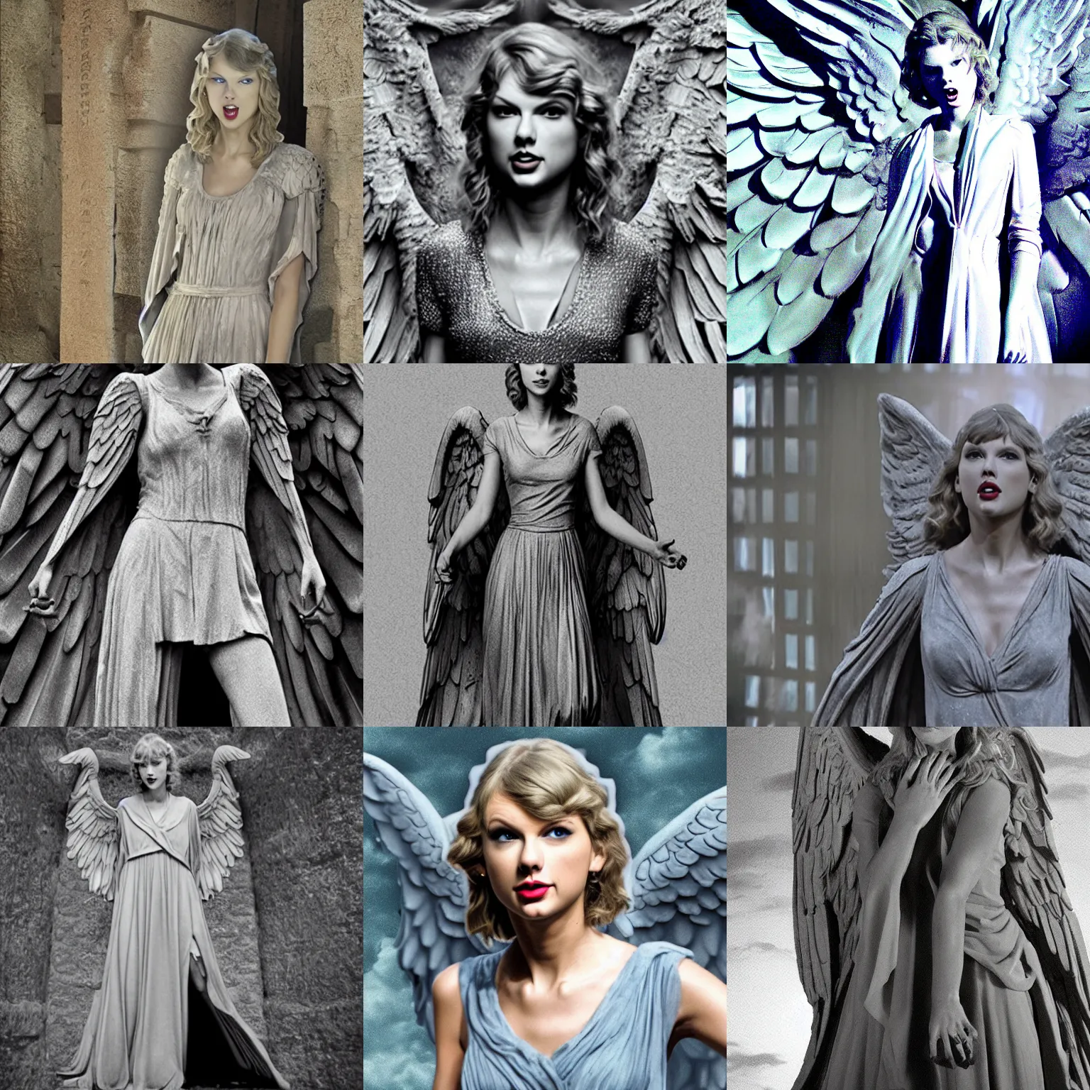 taylor swift as a weeping angel, still from doctor who | Stable ...