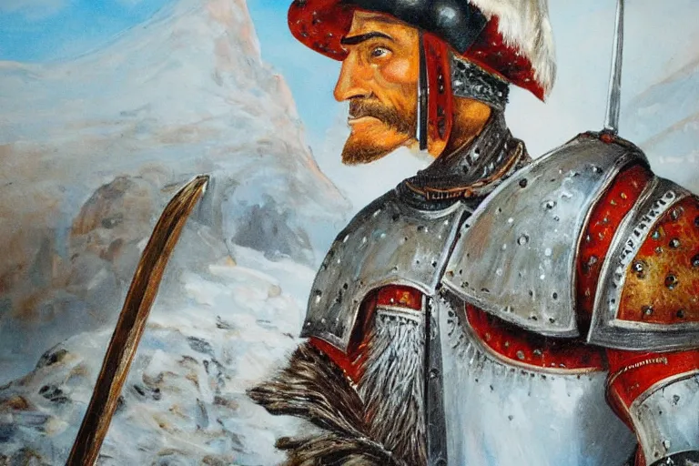 painting of a balkan tatar knight discovering a | Stable Diffusion ...