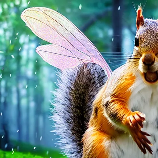 squirrel dressed as a fairy princess, ultra realistic, | Stable ...