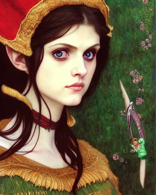 portrait of beautiful cute young alexandra daddario as | Stable Diffusion