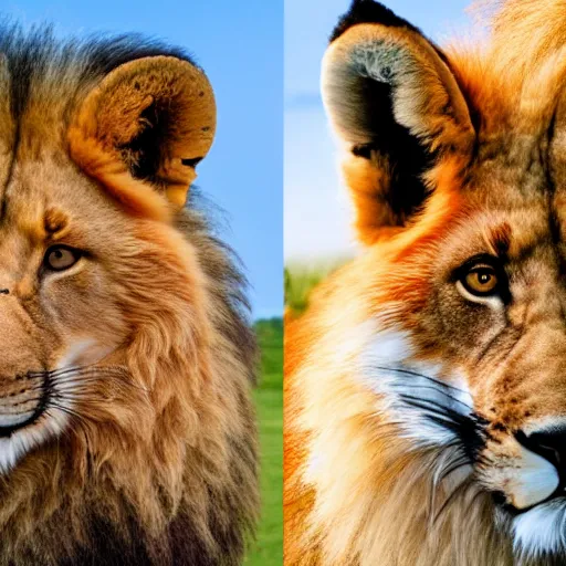 A realistic photo of a mixture of Lion and Fox, | Stable Diffusion ...