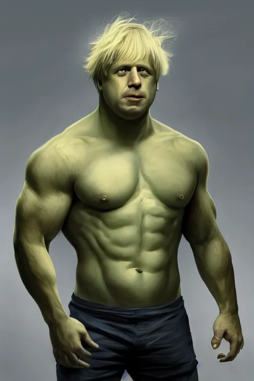 Boris Johnson as green bodybuilder, Boris Johnson | Stable Diffusion ...