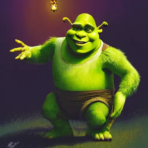 shrek as michael jackson doing the moonwalk, highly | Stable Diffusion