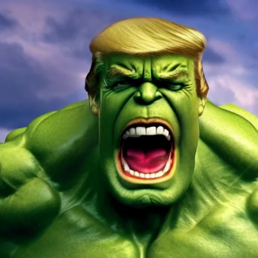 donald trump as the hulk, superhero movie still, 4 k | Stable Diffusion ...