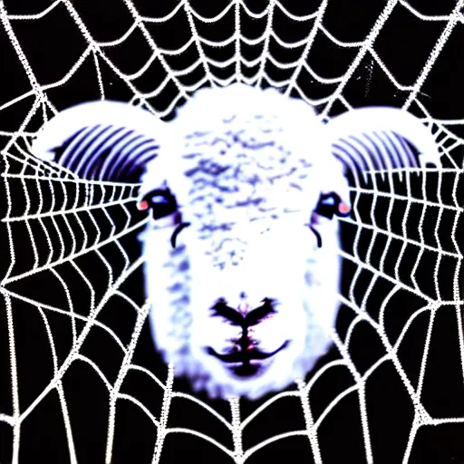 photo of transparent white flat sheep in spiderweb | Stable Diffusion ...