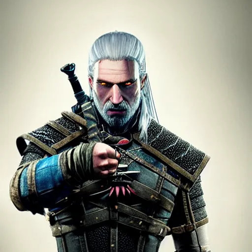 a digital painting of the witcher holding a birthday | Stable Diffusion