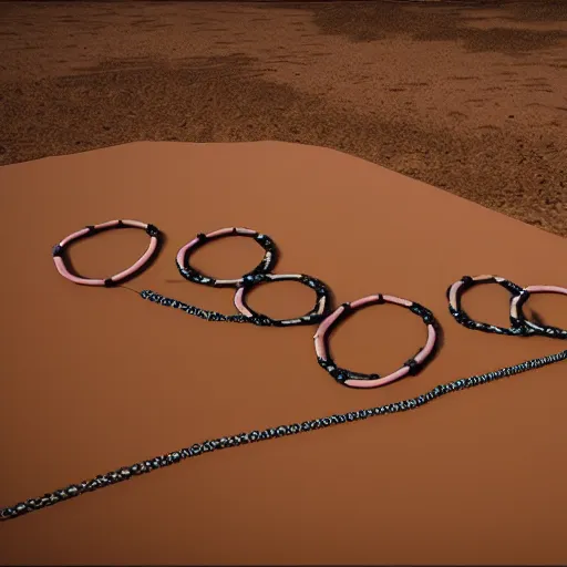 stuffed animals heads chain in a circular shape | Stable Diffusion