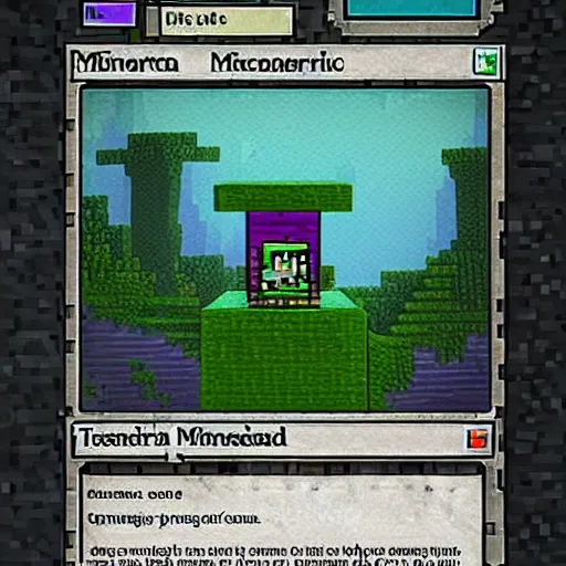 terraria minecraft as a magic the gathering card, | Stable Diffusion ...