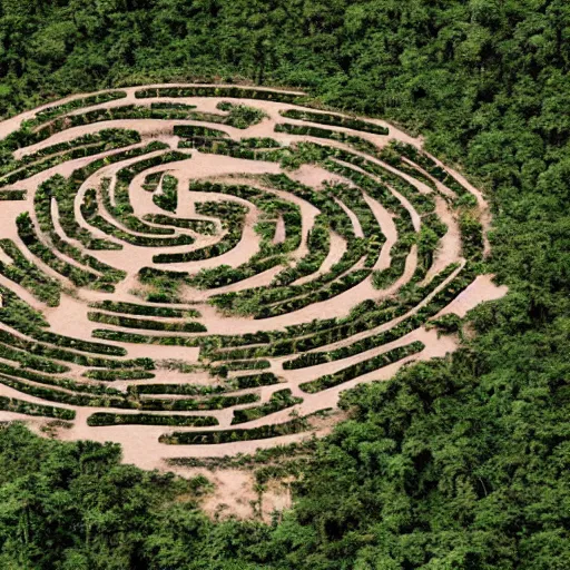 an architectural plan view of a labyrinth of the | Stable Diffusion ...