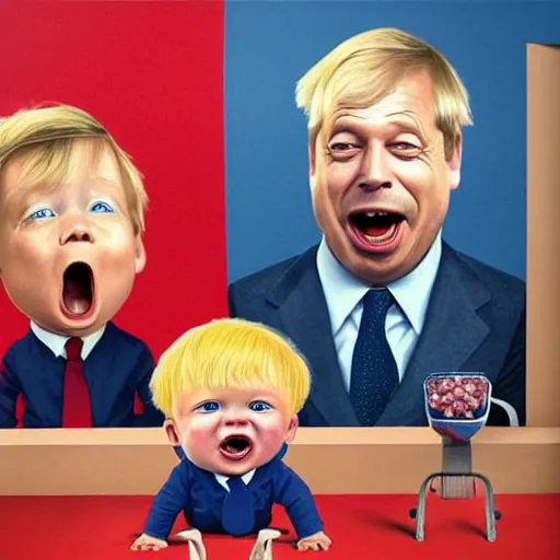 illustration of Boris Johnson and Nigel Farage as | Stable Diffusion ...