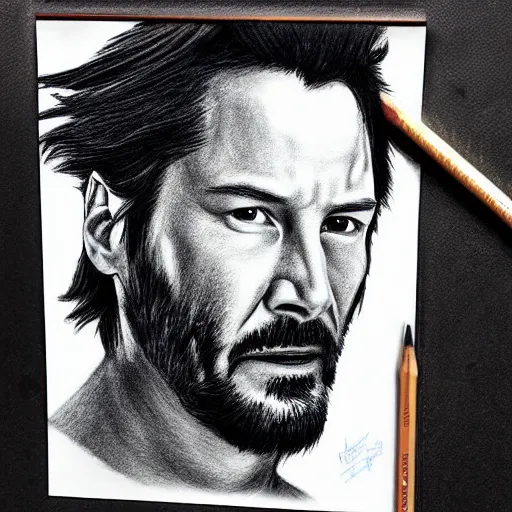 Keanu Reeves As wolverine Pencil drawing 4K quality | Stable Diffusion ...