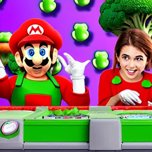 broccoli mario party 2 | Stable Diffusion