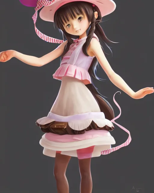 a girl as ( personification of chocolate cupcake ), | Stable Diffusion ...