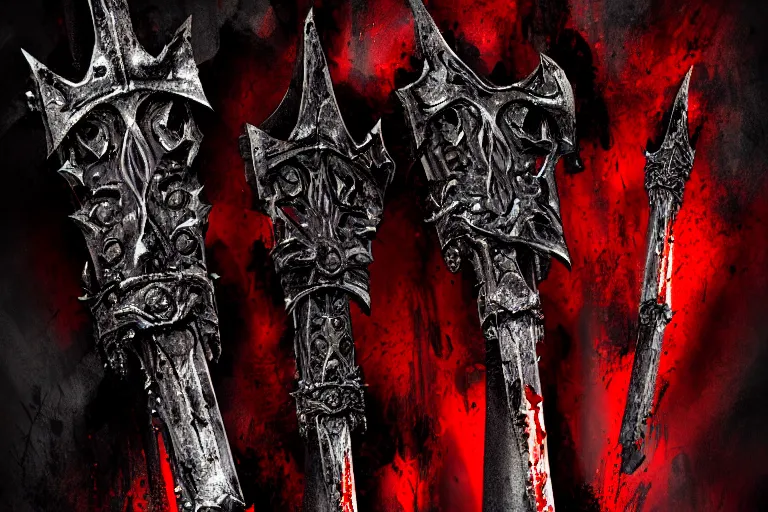 daggers of the lord of the underworld, black iron | Stable Diffusion ...