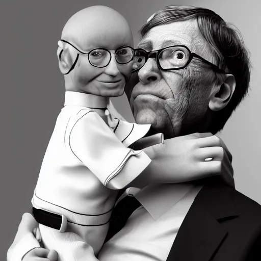Bill Gates being strangled by Linux Tux, Bill Gates in | Stable ...