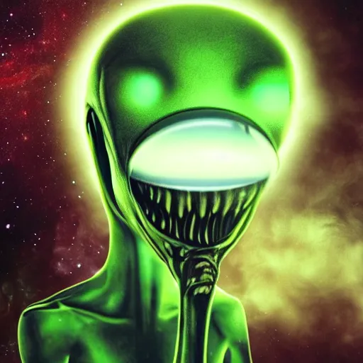 Alien smoking a blunt with the reflection of the | Stable Diffusion ...