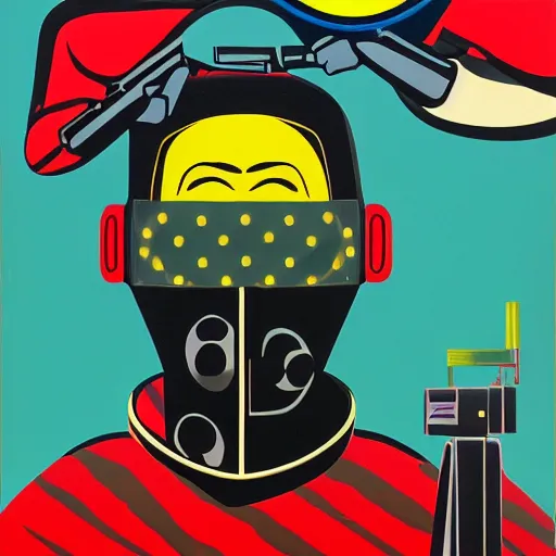 two portraits of a man with a gun and another man with | Stable ...