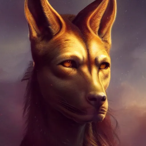 Majestic gracious Anubis female warrior portrait, | Stable Diffusion ...