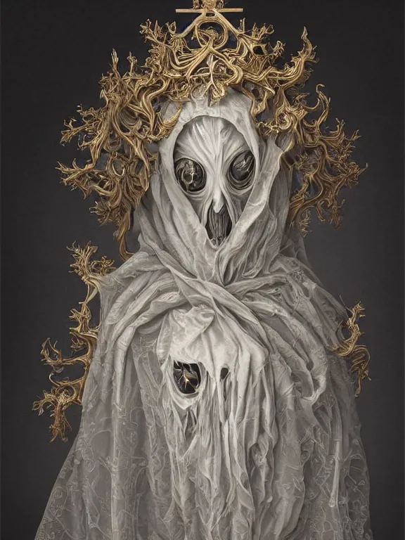 a beautiful render of baroque catholic veiled ghost | Stable Diffusion ...