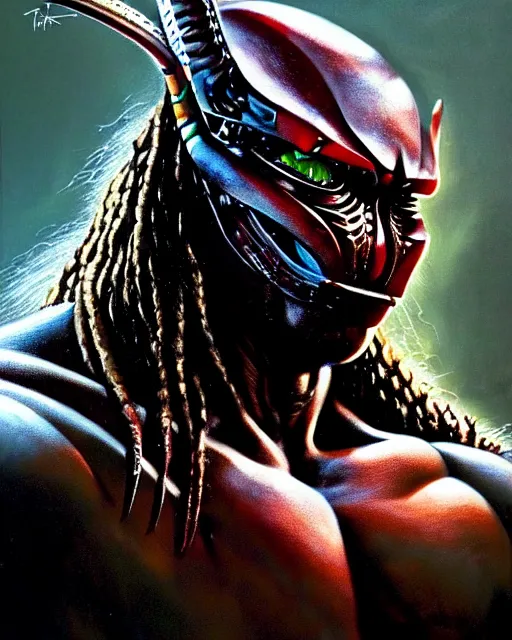 a portrait of the predator fantasy character portrait, | Stable ...