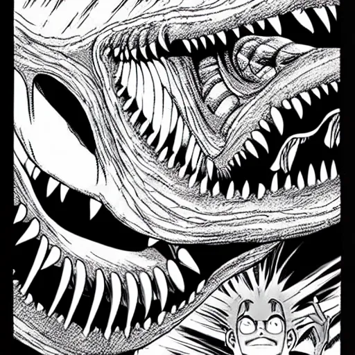 jurassic park manga by junji ito | Stable Diffusion | OpenArt