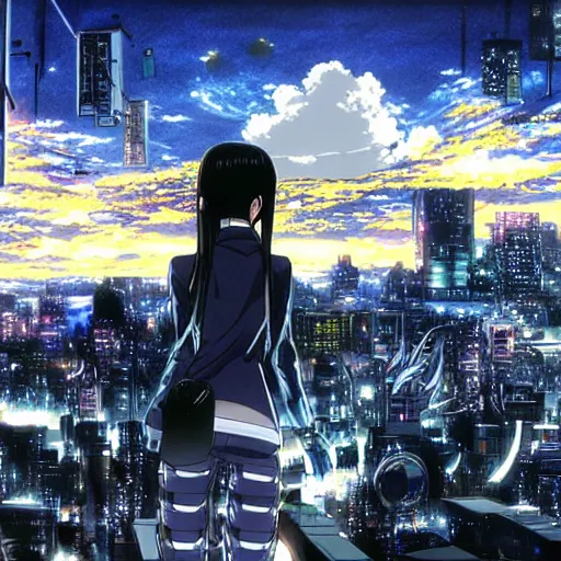 anime landscape of gantz by makoto shinkai | Stable Diffusion