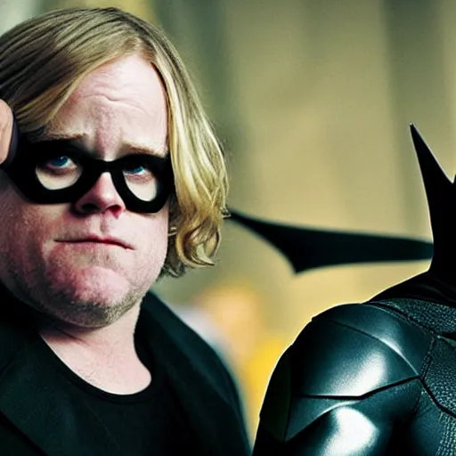 philip seymour hoffman as batman and jared leto as | Stable Diffusion ...
