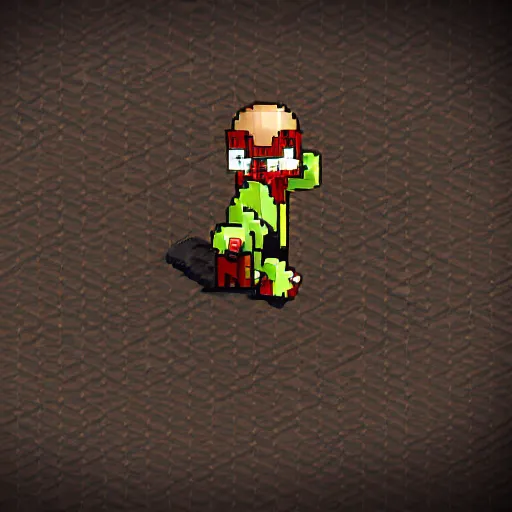 isometric sprite of a zombie, pixel art, Cataclysm DDA | Stable ...