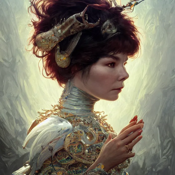 bjork, intricate, highly detailed, digital painting, | Stable Diffusion ...