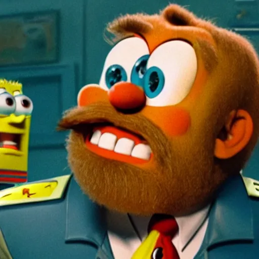 nicholas cage as spongebob, gritty portrait, film still | Stable ...